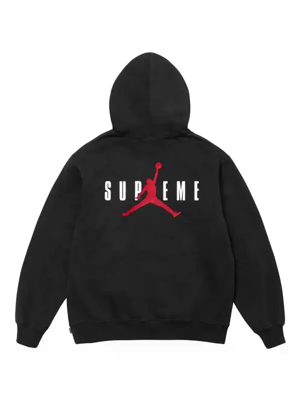 Supreme X Jordan Cotton Hoodie - Black