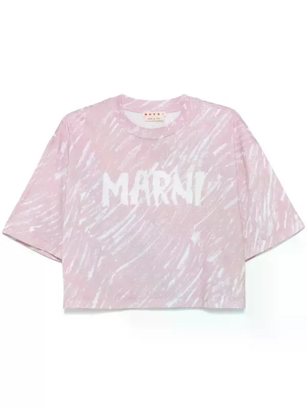 Marni Scribble Logo T-shirt - Pink