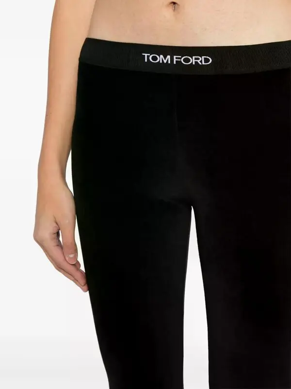TOM FORD Velvet Logo-waistband Leggings