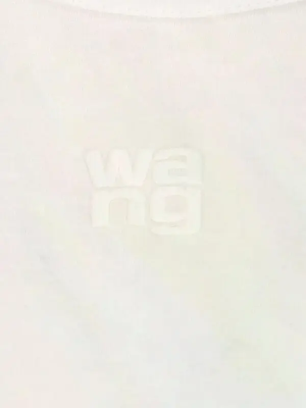 Alexander Wang Puff Logo Shrunken Tee In Cotton Jersey