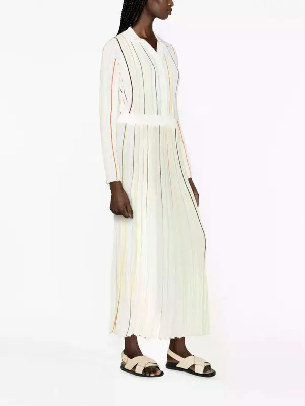Sonia Rykiel Paris Striped Pleated Maxi Skirt