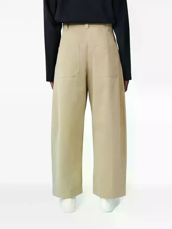 Studio Nicholson Sorte Pleated Wide-leg Trousers