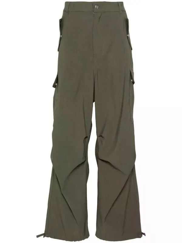 Rhude Pinstriped Straight-leg Cargo Trousers - Green
