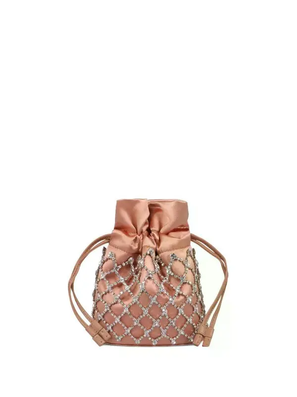 AQUAZZURA Mini Crystal Lover Clutch Bag - Pink