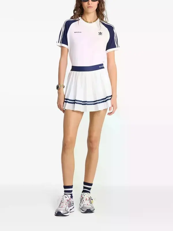 SPORTY & RICH Pleated Logo Skirt