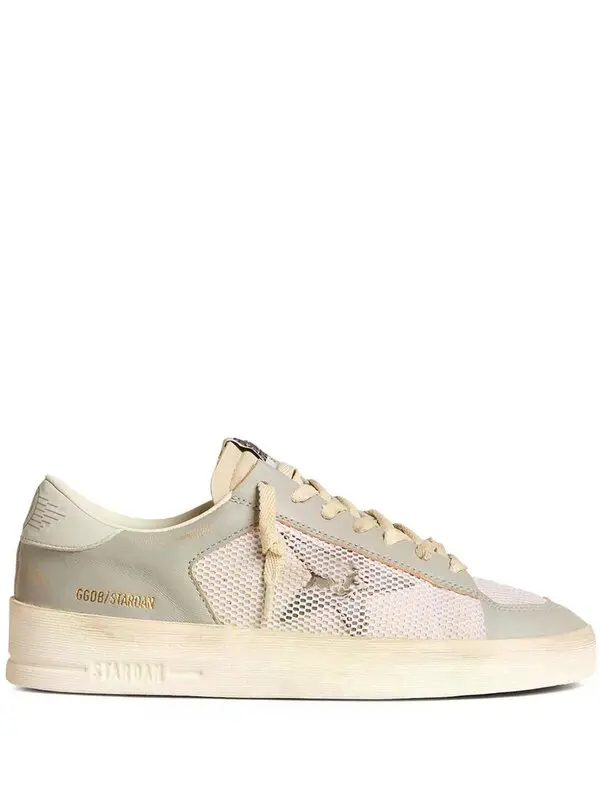 GOLDEN GOOSE Stardan Panelled Leather And Mesh Sneakers