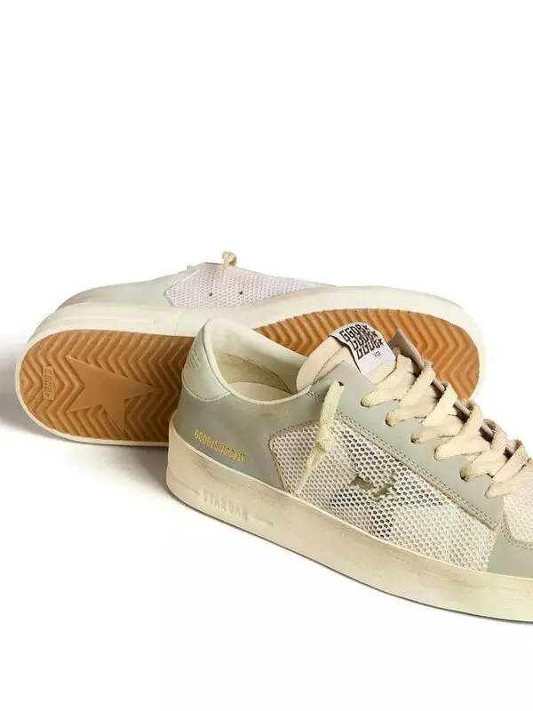 GOLDEN GOOSE Stardan Panelled Leather And Mesh Sneakers