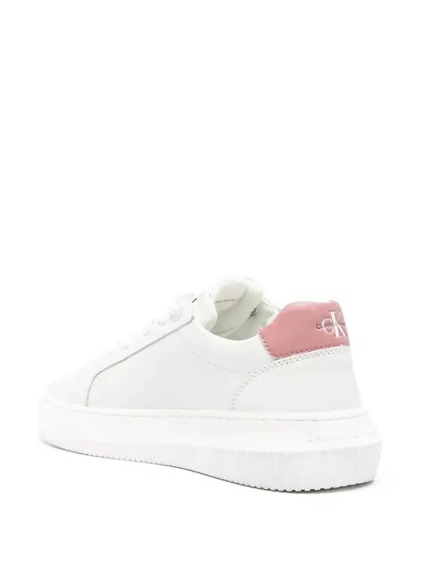 Calvin Klein Calf Leather Logo Print Sneakers
