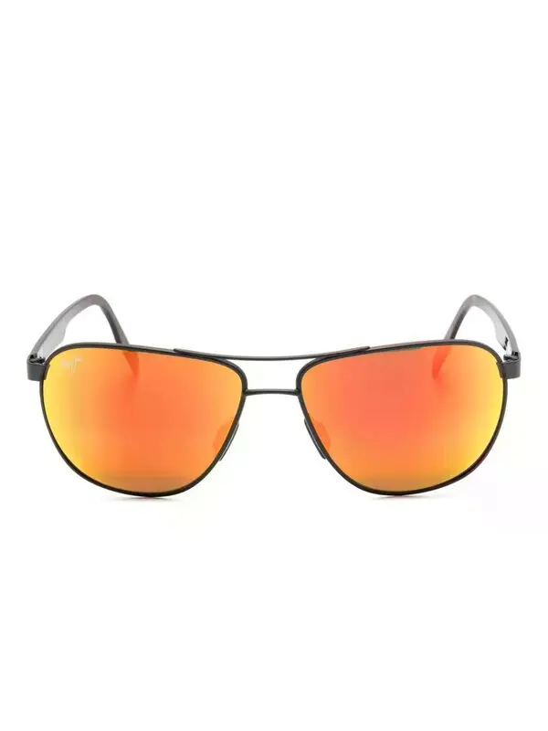 Maui Jim Castles Aviator Sunglasses - Black