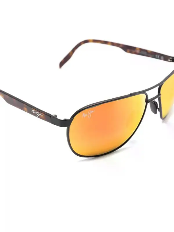 Maui Jim Castles Aviator Sunglasses - Black