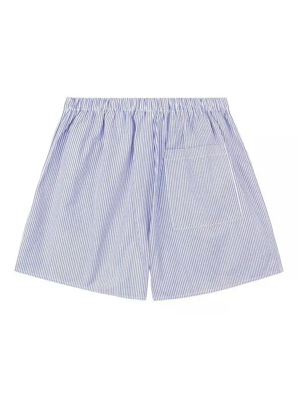 Sporty & Rich Striped Relaxed Fit Shorts - White