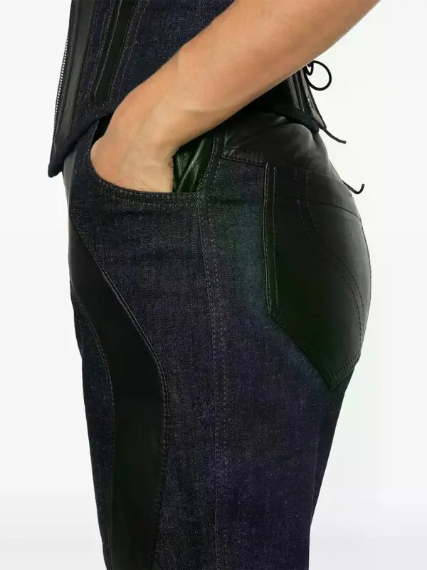 MITILIANE COUTURE Paneled Slim-cut Jeans