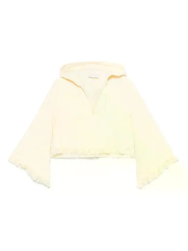 Zimmermann Coco Cotton Hoodie - Yellow