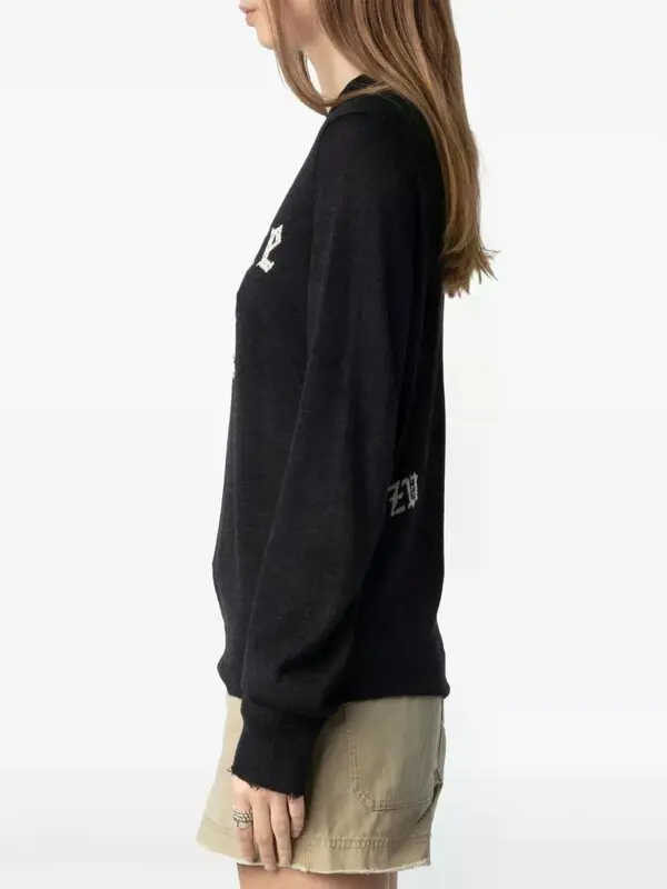 Zadig&Voltaire Call Me Baby" Slogan Print Crew Neck Jumper