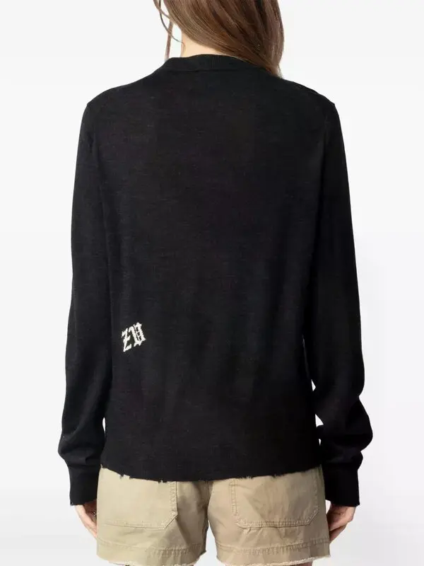 Zadig&Voltaire Call Me Baby" Slogan Print Crew Neck Jumper