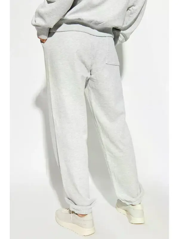 SPORTY & RICH Logo Print Elasticated Cotton Blend Trousers