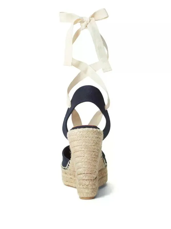 Polo Ralph Lauren Wedge Espadrilles With Tie-fastening Ankle Strap