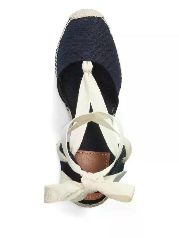 Polo Ralph Lauren Wedge Espadrilles With Tie-fastening Ankle Strap