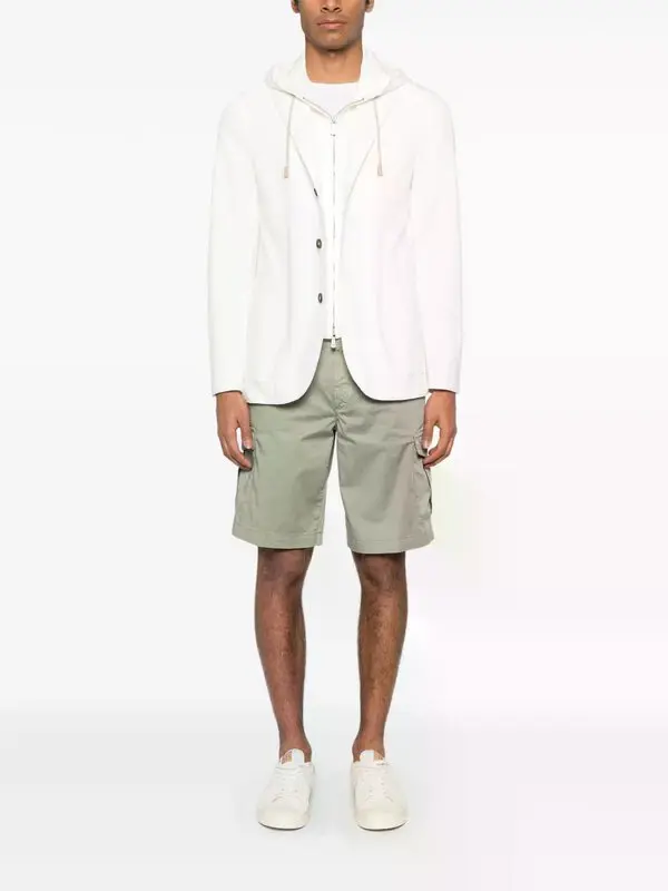 Eleventy Layered Effect Blazer With Hood