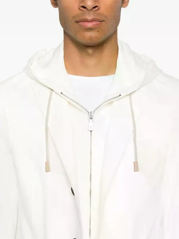 Eleventy Layered Effect Blazer With Hood