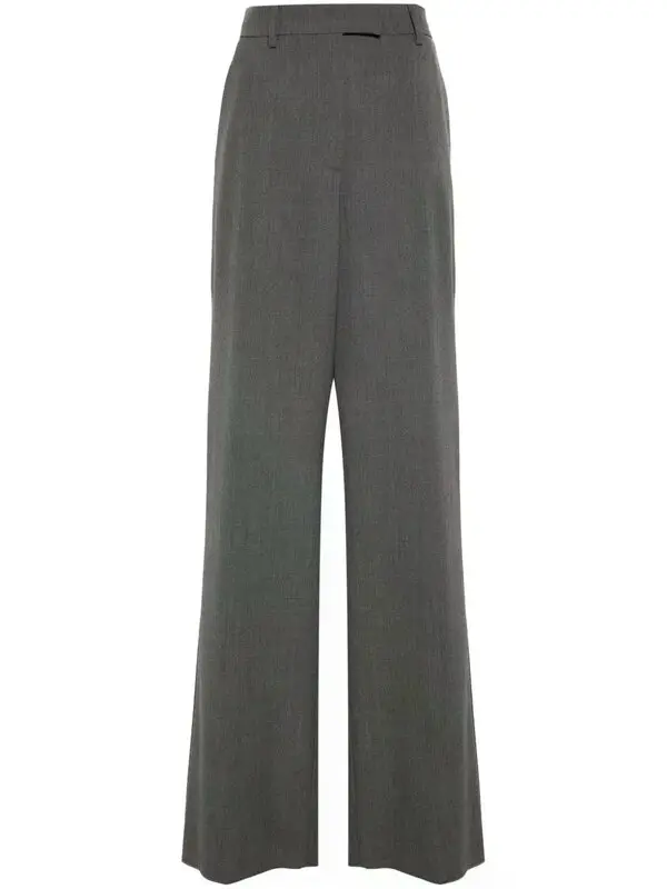 Valentino Garavani Wide-leg Trousers In Medium Virgin Wool Blend