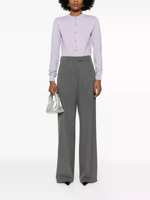 Valentino Garavani Wide-leg Trousers In Medium Virgin Wool Blend