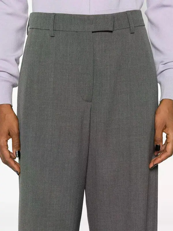 Valentino Garavani Wide-leg Trousers In Medium Virgin Wool Blend