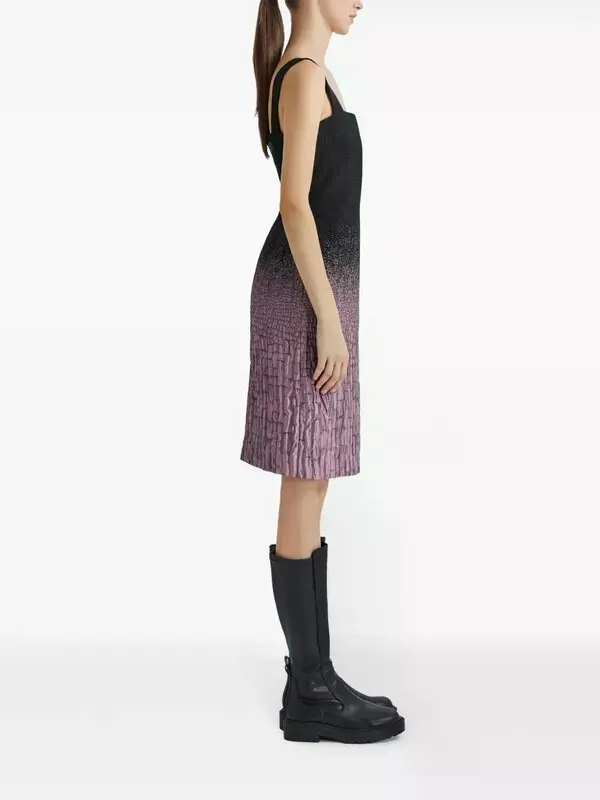 Ports 1961 Gradient Effect Bodycon Midi Dress - Black