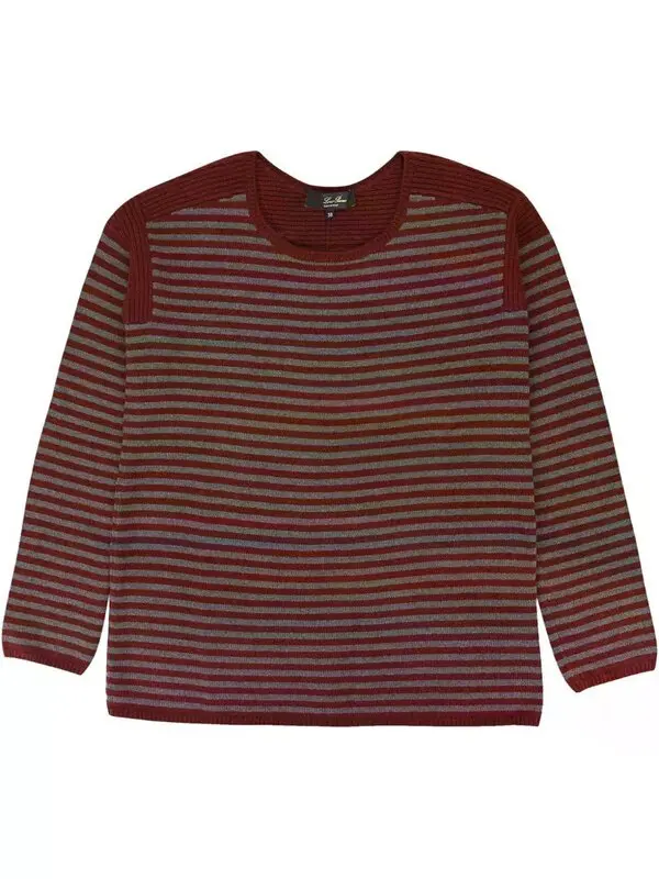 Loro Piana Striped Cashmere Crew Neck Sweater