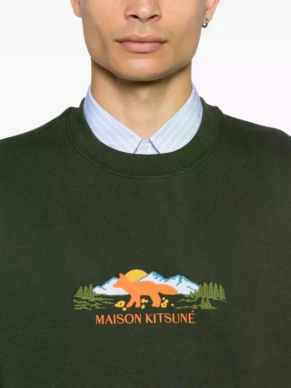 Maison Kitsuné Embroidered Fox National Parks Sweatshirt
