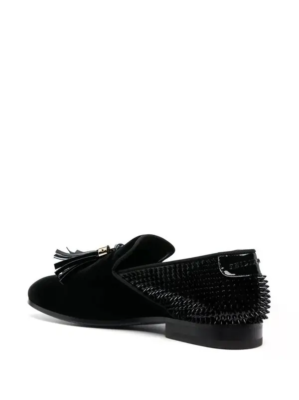 Philipp Plein Studded Velvet Loafers