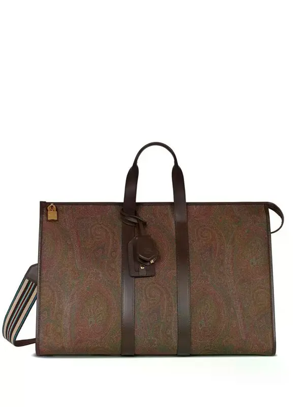 Etro Large Paisley-print Travel Bag - Brown