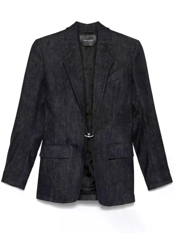 MUGLER Pierced Tailored Blazer - Blue