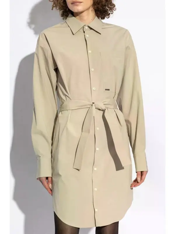 Dsquared2 Midi Shirt Dress With Belt