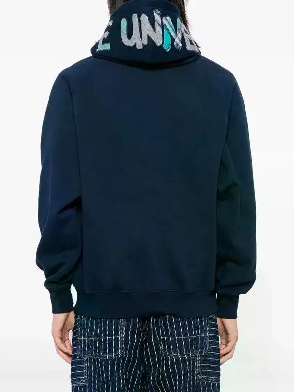 AAPE BY *A BATHING APE Logo-patch Drawstring Hoodie - Blue