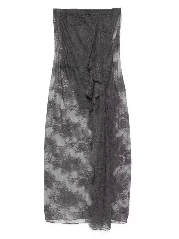Christopher Esber Floating Lace Dress - Grey