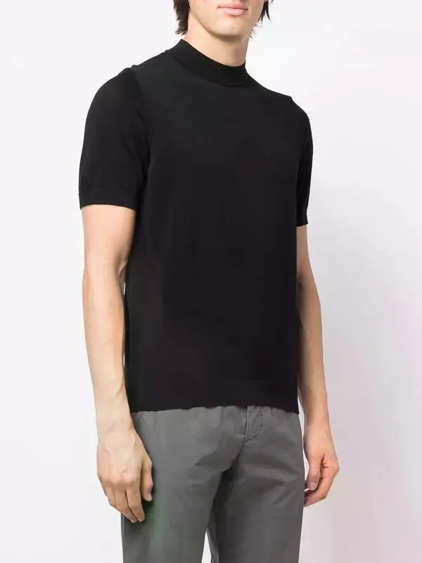 DRUMOHR Fine Knit Mock-neck T-shirt