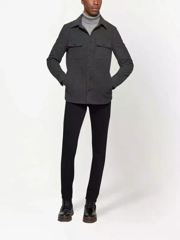 NORWEGIAN WOOL Long-sleeved Wool Shirt Jacket