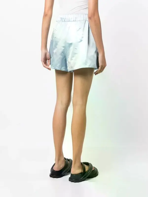 SA SU PHI Elasticated High-waisted Silk Shorts