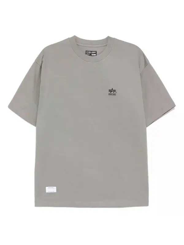 Izzue Logo-embroidered T-shirt - Grey