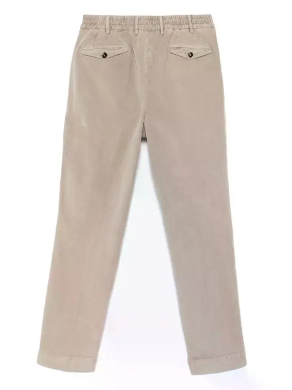DELL'OGLIO Tapered Corduroy Trousers - Neutrals