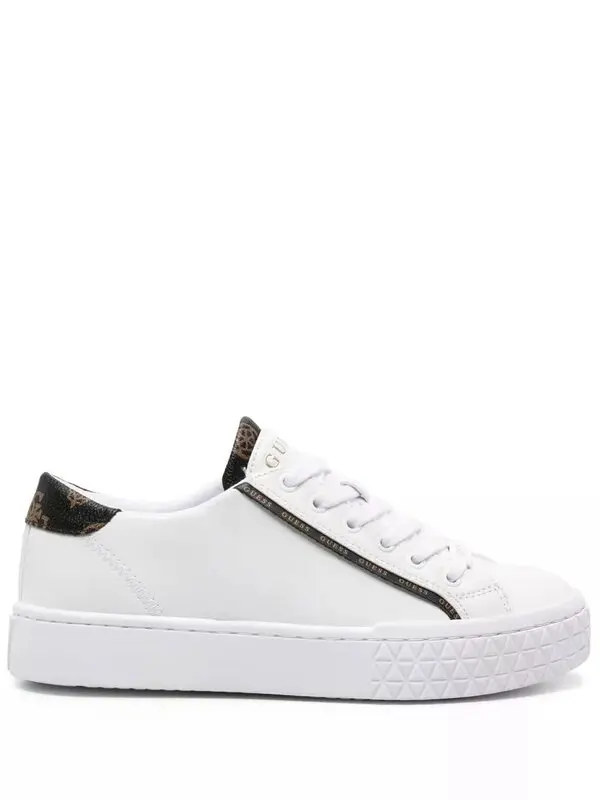 Guess Pardie Logo-trim Sneakers - White