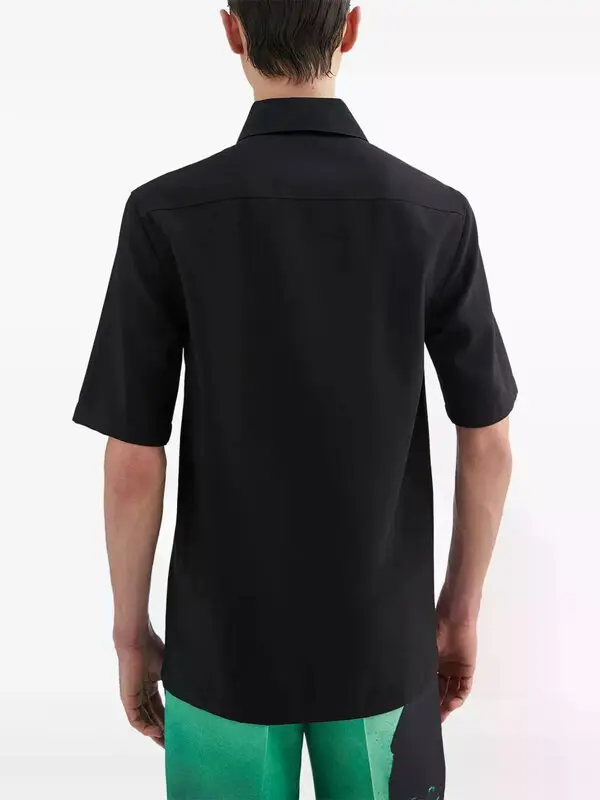 JIL SANDER Wool Polo Shirt - Black