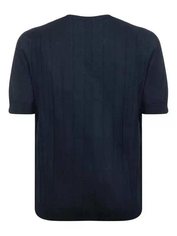 FILIPPO DE LAURENTIIS Ribbed-knit T-shirt - Blue