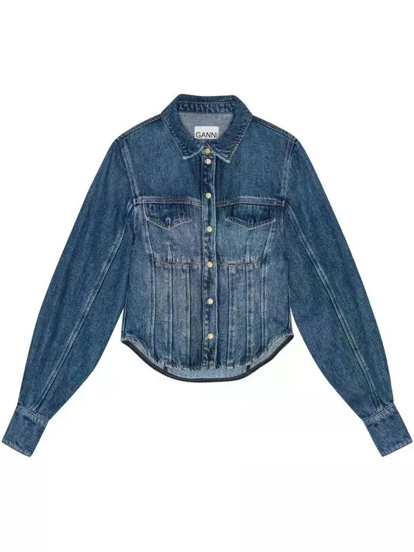 GANNI Denim Shirt - Blue