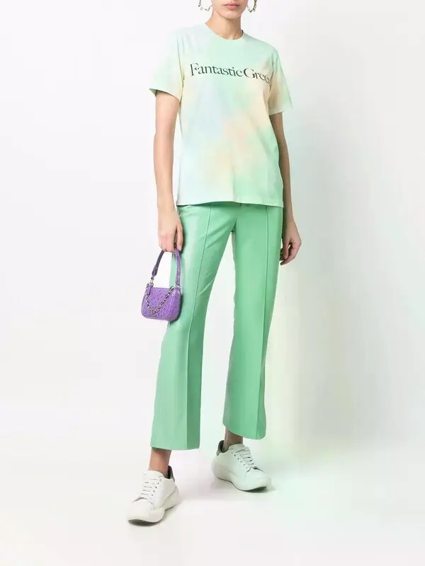 MSGM Slogan Print Cotton T-shirt