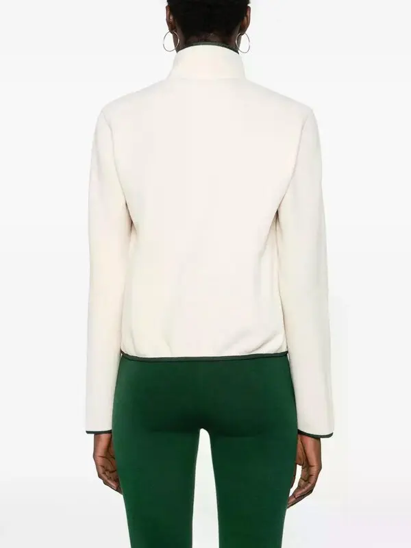 Sporty & Rich Logo Patch Fleece Top - Neutrals