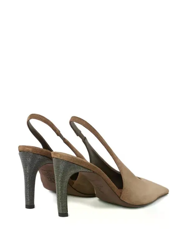 Brunello Cucinelli Suede Slingback Pumps