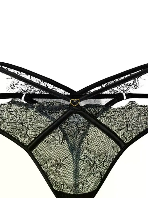 TWINSET Lace-overlay G-string Thongs