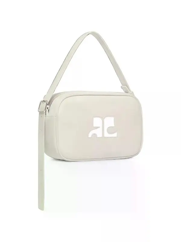 COURREGES Leather Camera Bag - Neutrals